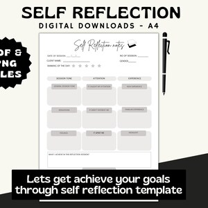 Self Reflection Form, Self Reflection Journal Printable Template, Self ...