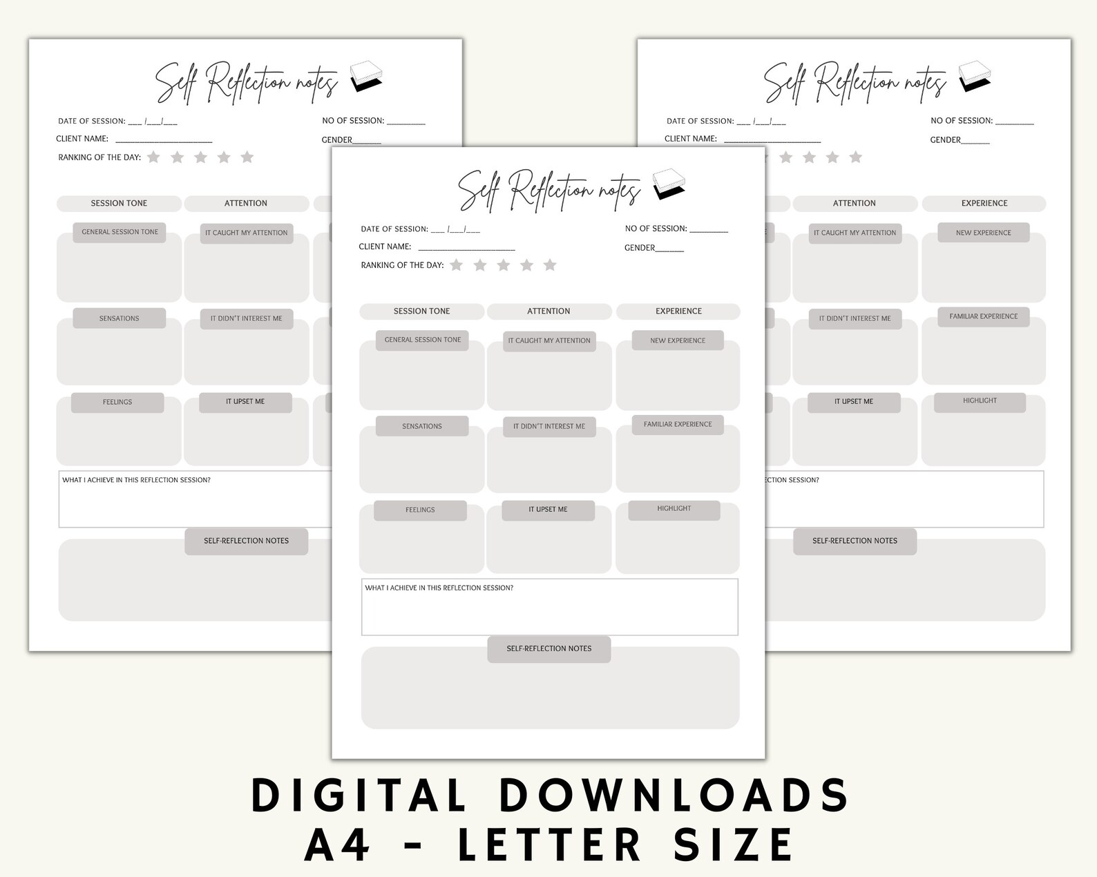 Self Reflection Form, Self Reflection Journal Printable Template, Self ...