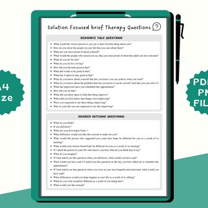 Solution Focused Brief Therapy Questions, Fundamentals, Medsurg ...
