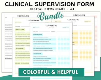 Clinical Supervision Forms - Etsy