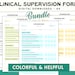 Counseling Supervision Forms Bundle: Therapist Feedback, Notes, Log ...