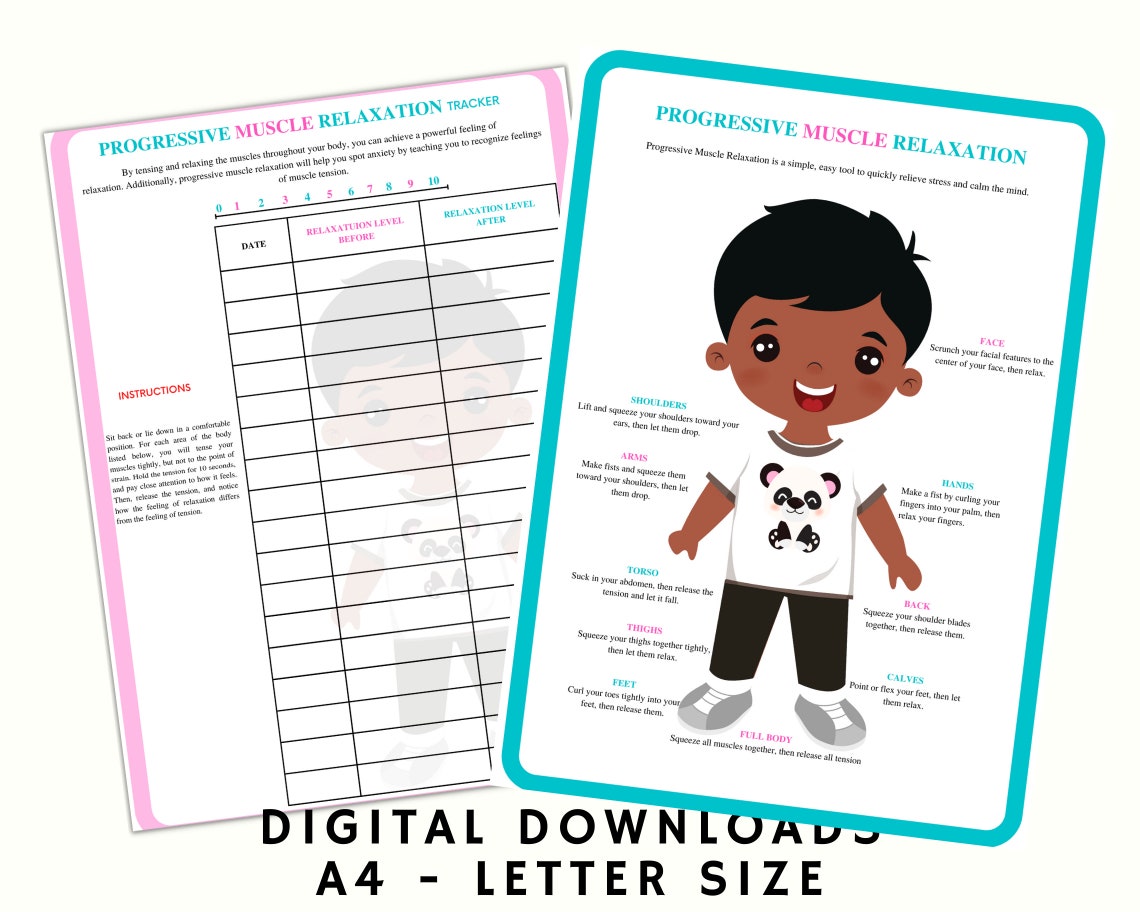 Progressive Muscle Relaxation Template Relaxation Strategies - Etsy