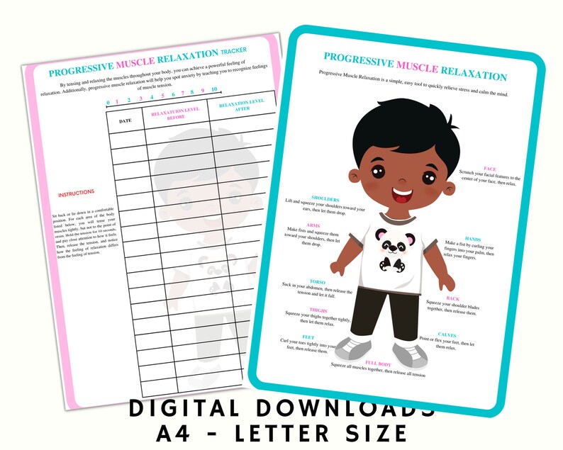 Progressive Muscle Relaxation Template Relaxation Strategies - Etsy