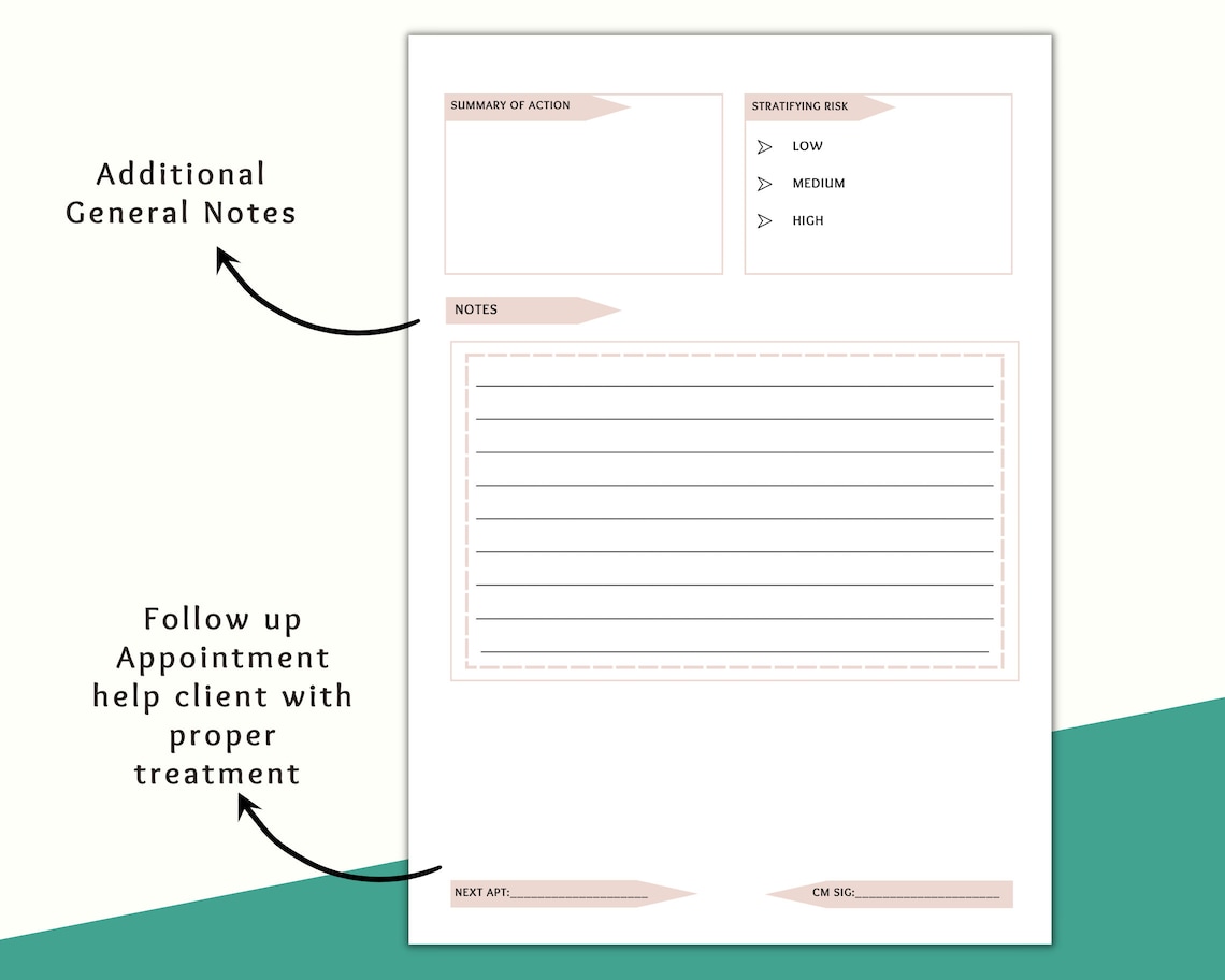 Case Managment pink Printable Form Client Documentation - Etsy UK