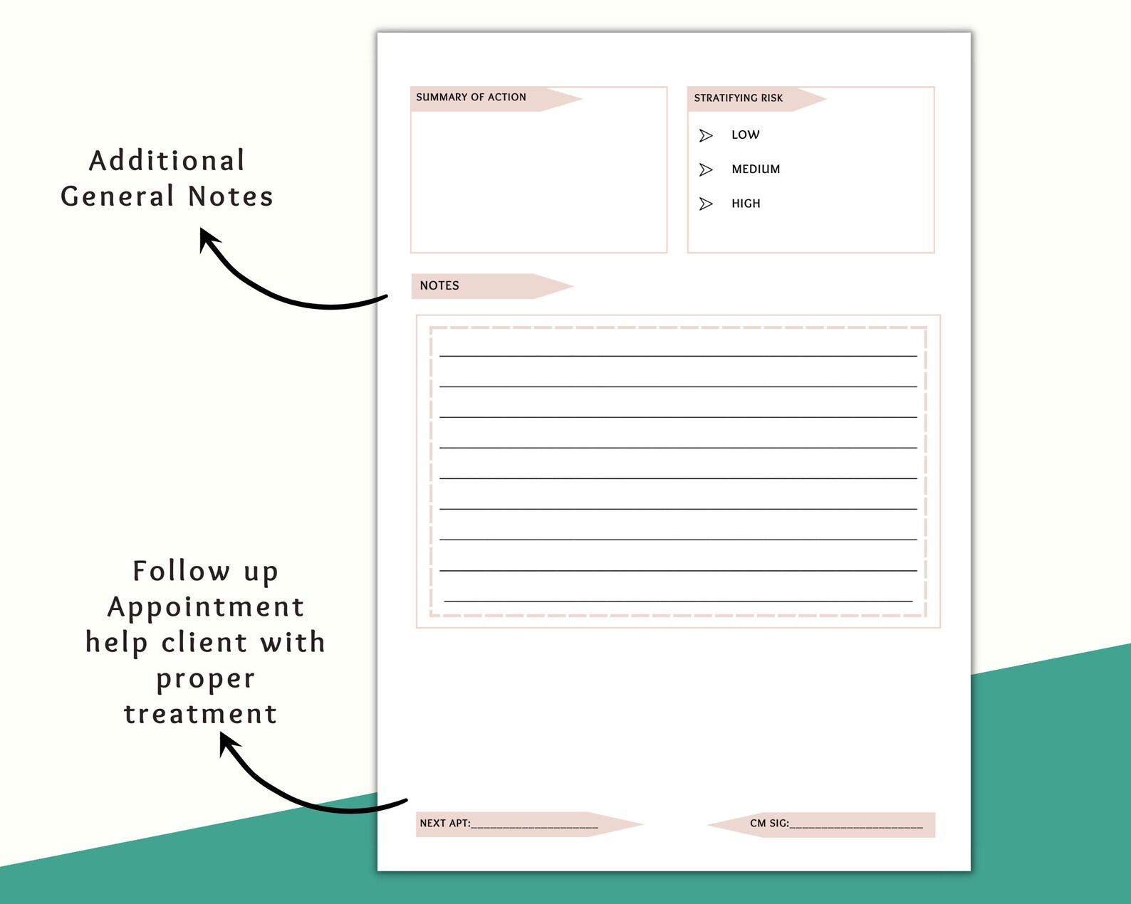 Case Managment pink Printable Form Client Documentation - Etsy UK