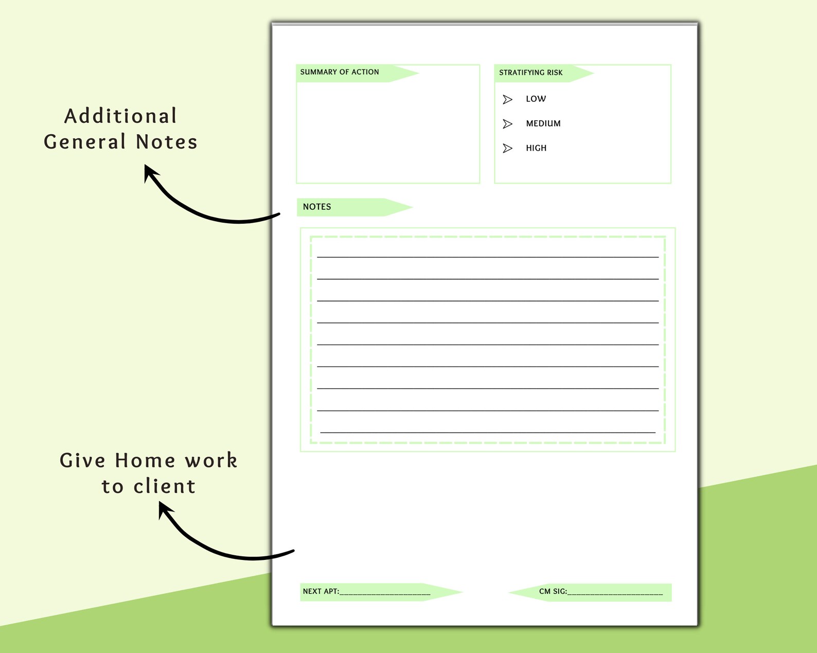Case Management Form: Client Documentation Template (printable PDF) - Etsy