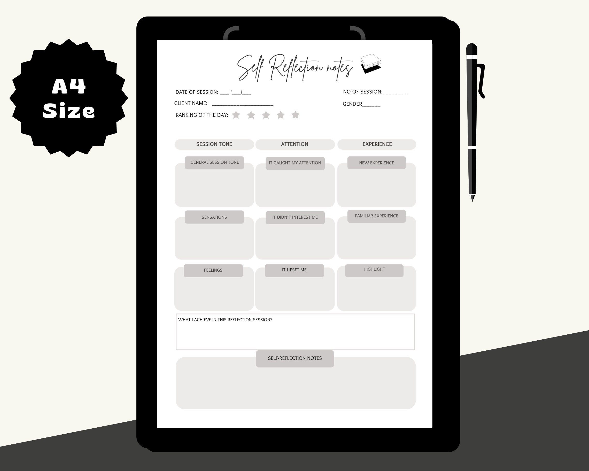 Self Reflection Form, Self Reflection Journal Printable Template, Self ...