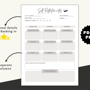 Self Reflection Form, Self Reflection Journal Printable Template, Self ...