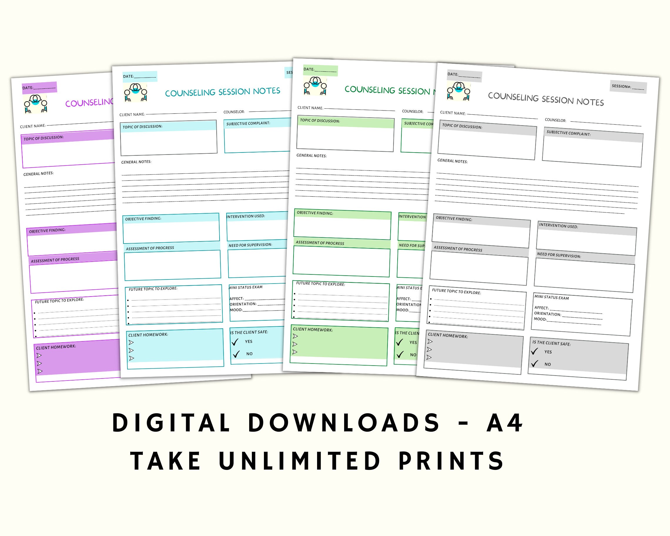 Counseling Session Notes (bundle), Counseling Session Log for ...
