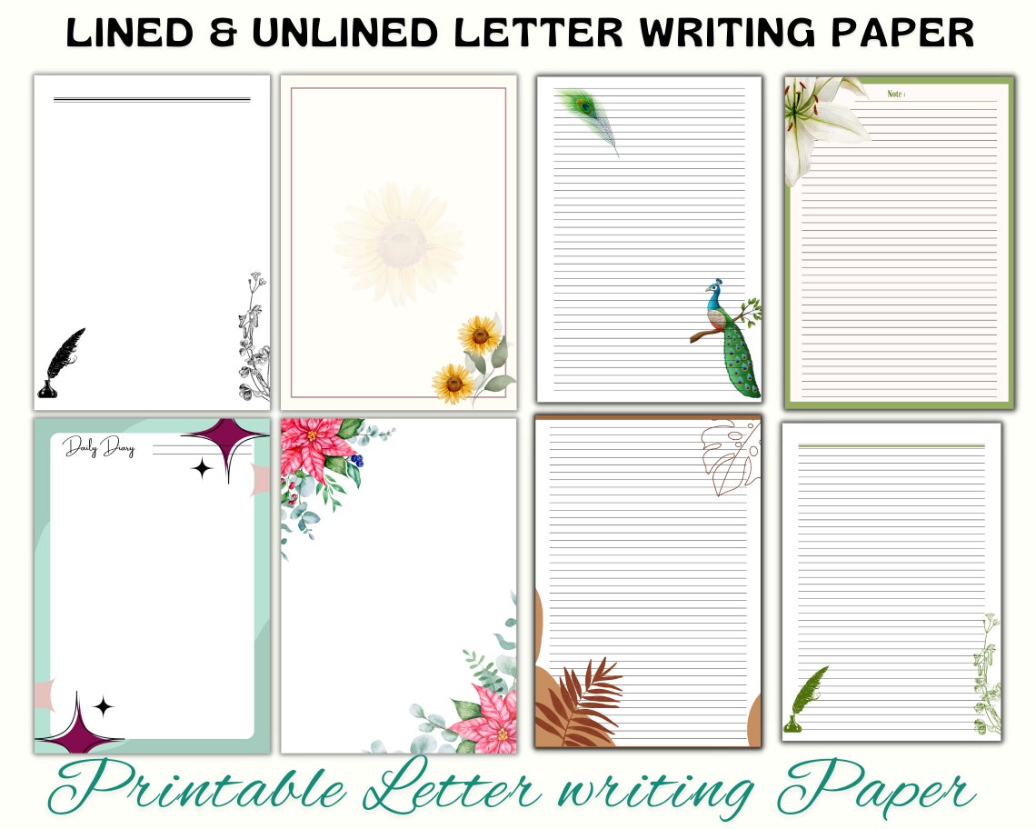 JW Letter Writing Paper Bundle, Printable Writing Paper, Ministry ...