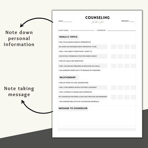 Counseling Feedback Form (gray), Counseling Review Form, Client ...