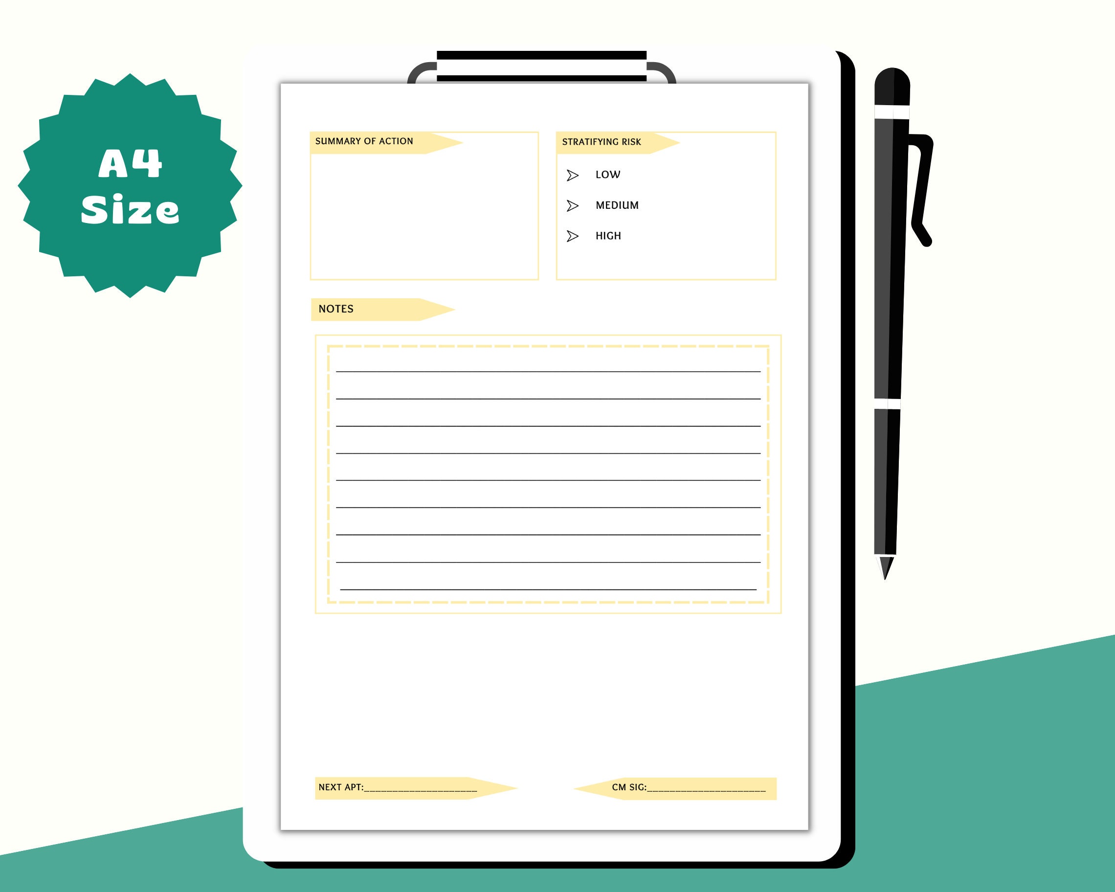 Case Manager Cheat Sheet Notes, Case Management (yellow), Paperwork ...