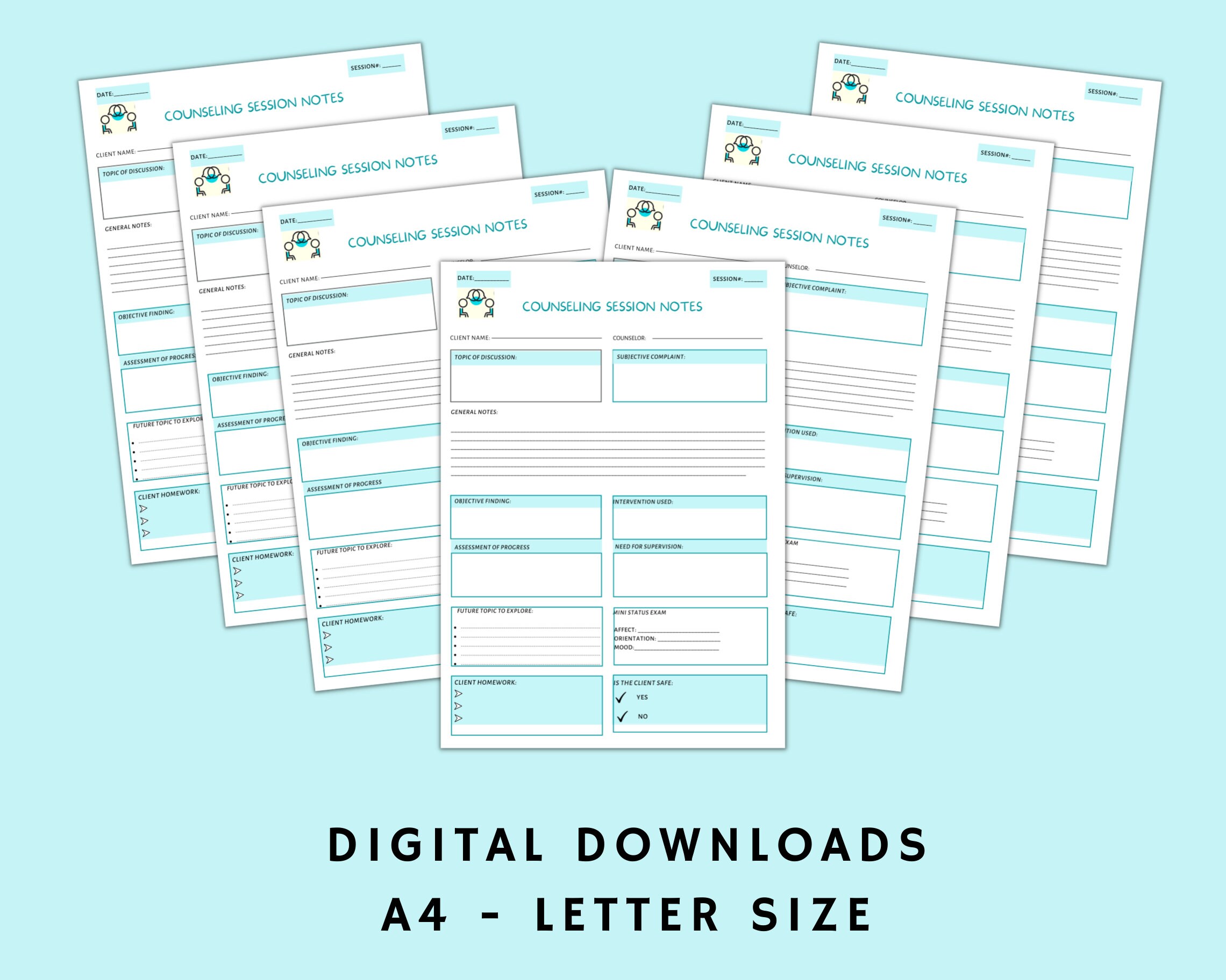 Counseling Session Notes Template: Therapist Documentation (printable ...