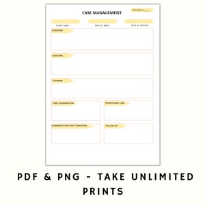 Case Manager Cheat Sheet Notes, Case Management (yellow), Paperwork ...