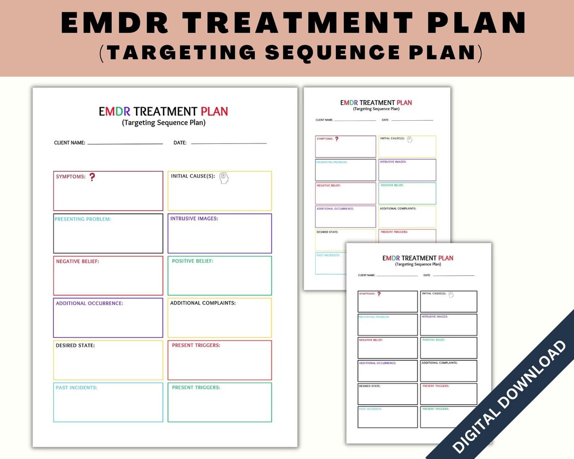 EMDR Treatment Plan: Targeting Sequence Worksheets (printable PDF) - Etsy