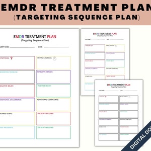EMDR Treatment Plan: Targeting Sequence Worksheets (printable PDF) - Etsy