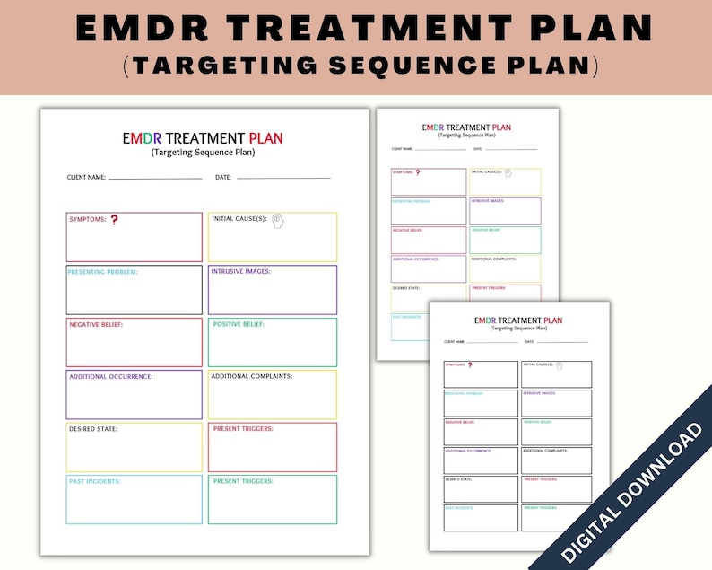 EMDR Treatment Plan: Targeting Sequence Worksheets (printable PDF) - Etsy