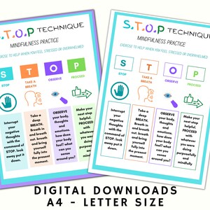 STOP Mindfulness Practice Template | Improve Immune Function | Improve ...