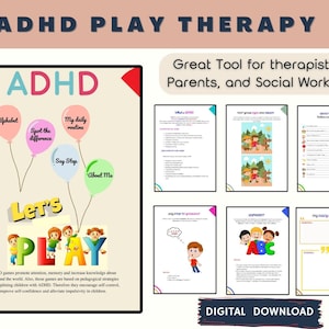 ADHD Play Therapy Worksheets Activity for Kids Psychologist - Etsy