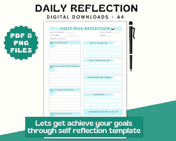 Daily Reflection Journal Printable Daily Reflection - Etsy
