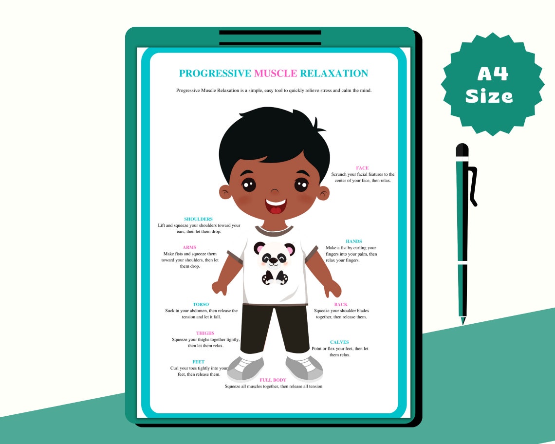 Progressive Muscle Relaxation Template Relaxation Strategies - Etsy