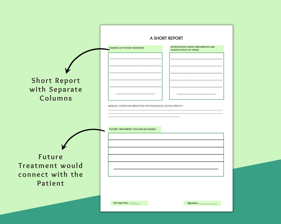 Therapist Progress Notes Template: Printable Therapy Documentation (PDF ...