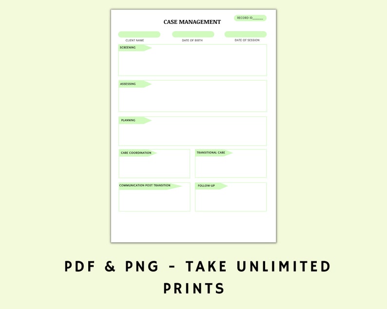 Case Managment (green), Printable Form, CM Desktop Reference, Verbiage ...