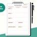 Case Managment pink, Printable Form, Client Documentation, Case Manager ...