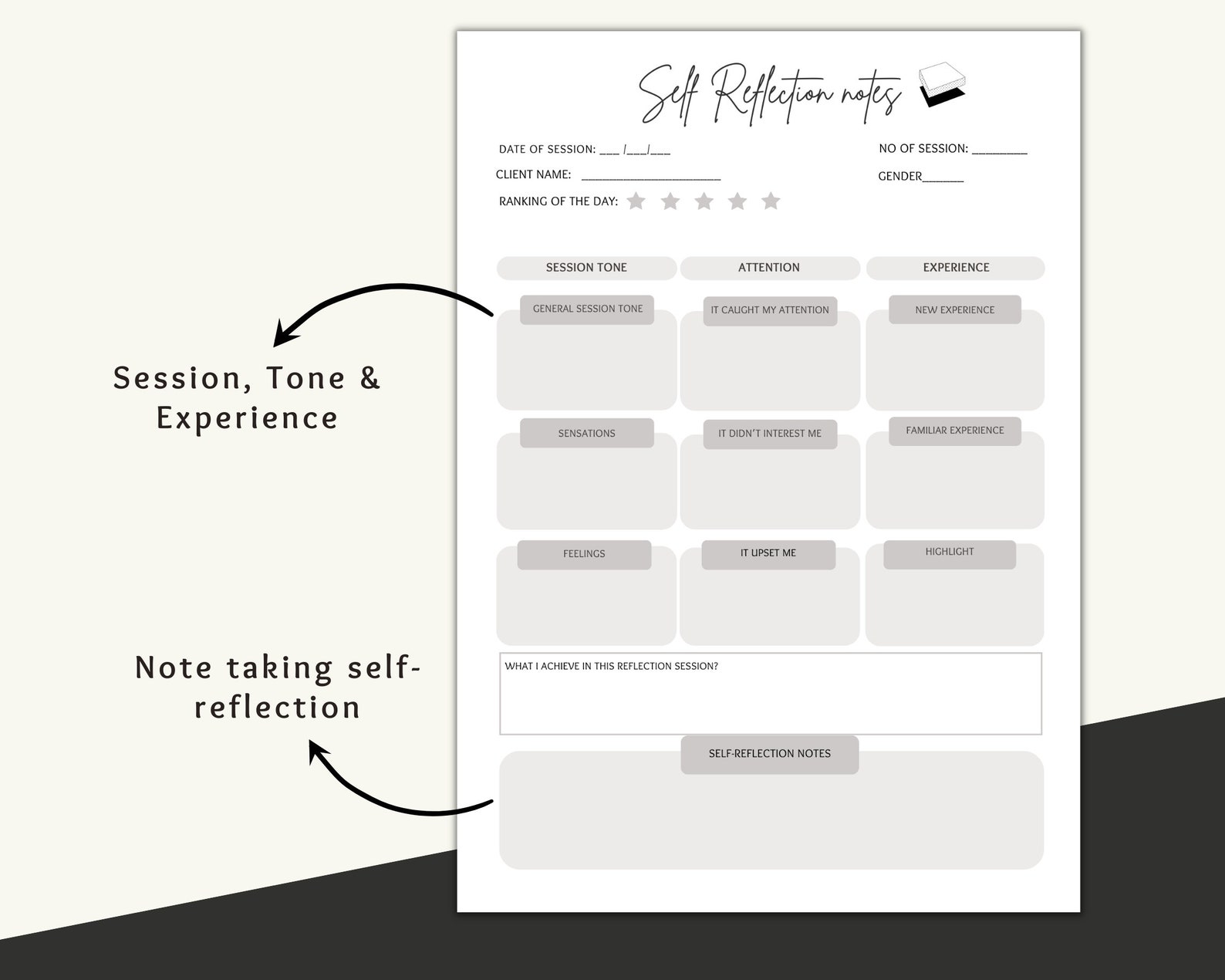 Self Reflection Form, Self Reflection Journal Printable Template, Self ...