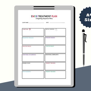 EMDR Treatment Plan: Targeting Sequence Worksheets (printable PDF) - Etsy