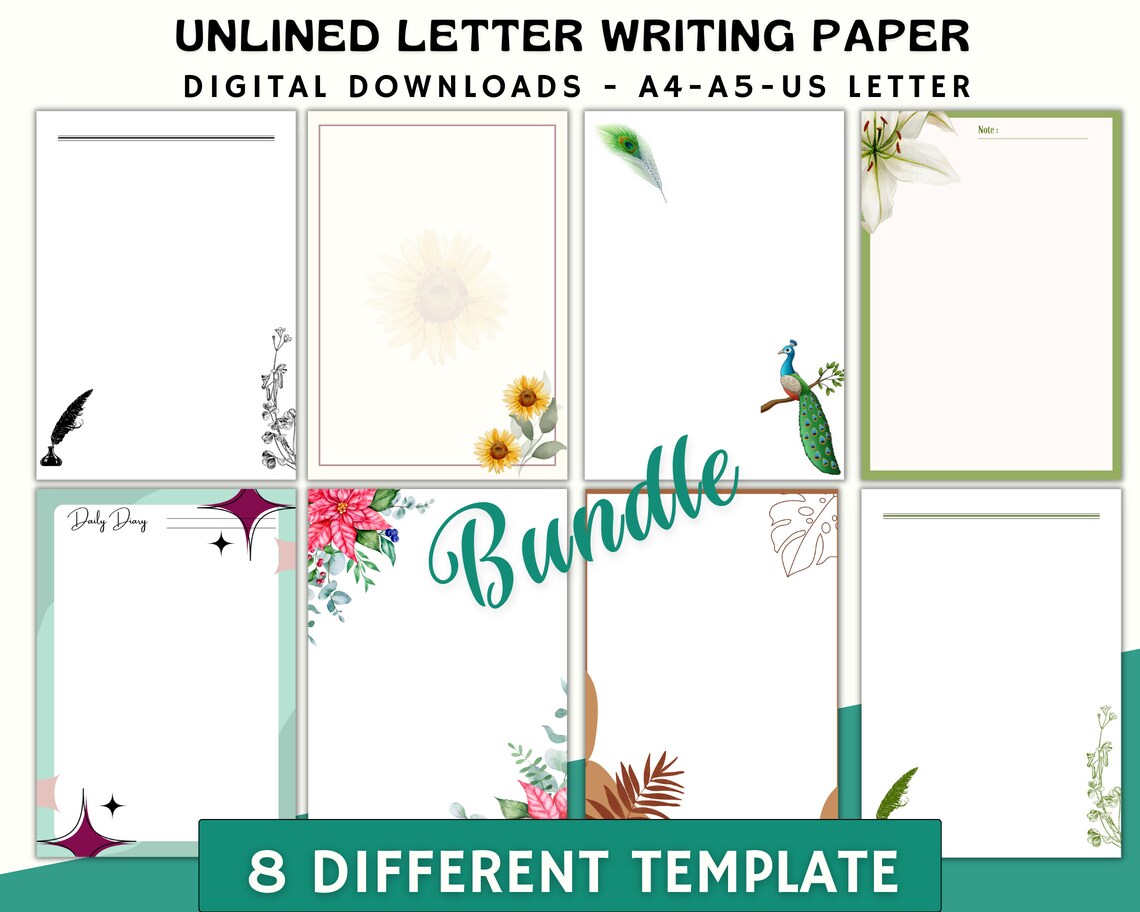JW Letter Writing Paper Bundle, Printable Writing Paper, Ministry ...