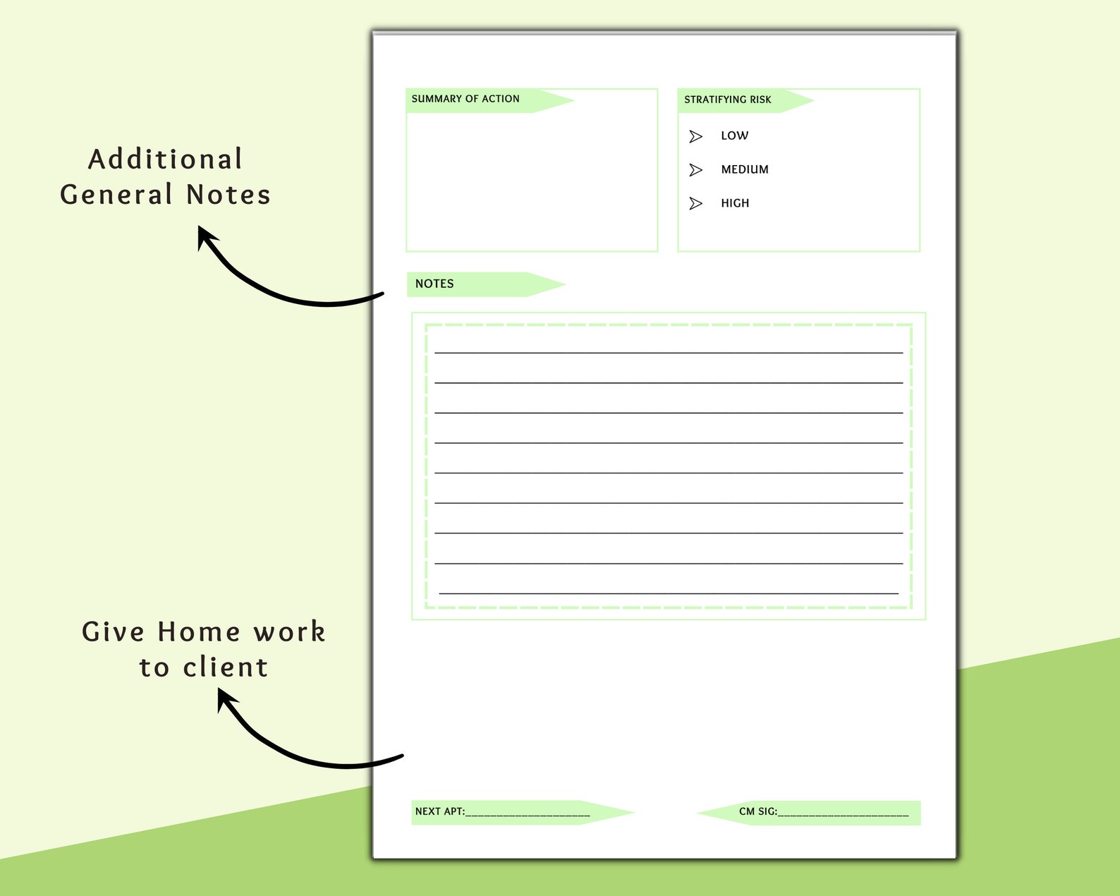 Case Managment (green), Printable Form, CM Desktop Reference, Verbiage ...