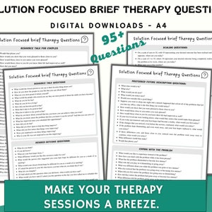 Solution Focused Brief Therapy Questions, Fundamentals, Medsurg ...