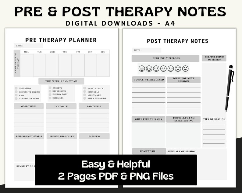 Therapy Forms Documentations Bundle, Mental Health Desk Top Reference ...