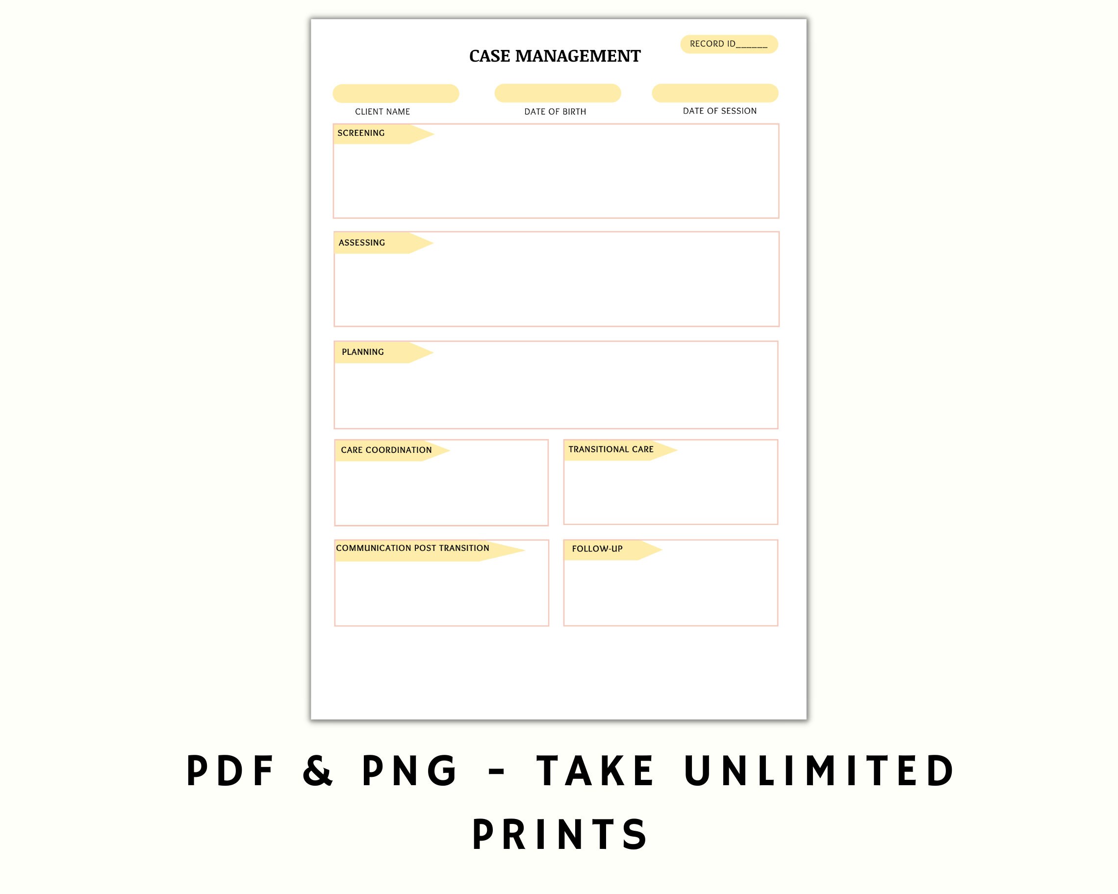 Case Manager Cheat Sheet Notes, Case Management (yellow), Paperwork ...