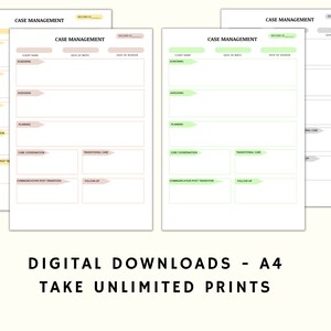 Case Management Forms Bundle: Social Worker & Therapist Templates ...