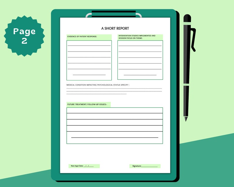 Progress Notes for Therapist, Progress Template, Therapy Template ...