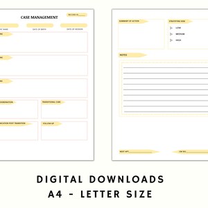 Case Manager Cheat Sheet Notes, Case Management (yellow), Paperwork ...