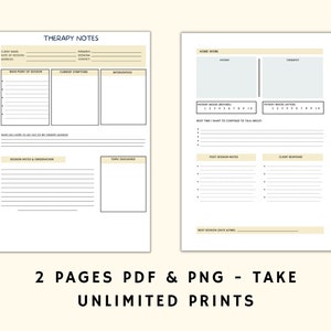 Therapy Notes Planner Printable, Therapy Journal, Mental Health ...