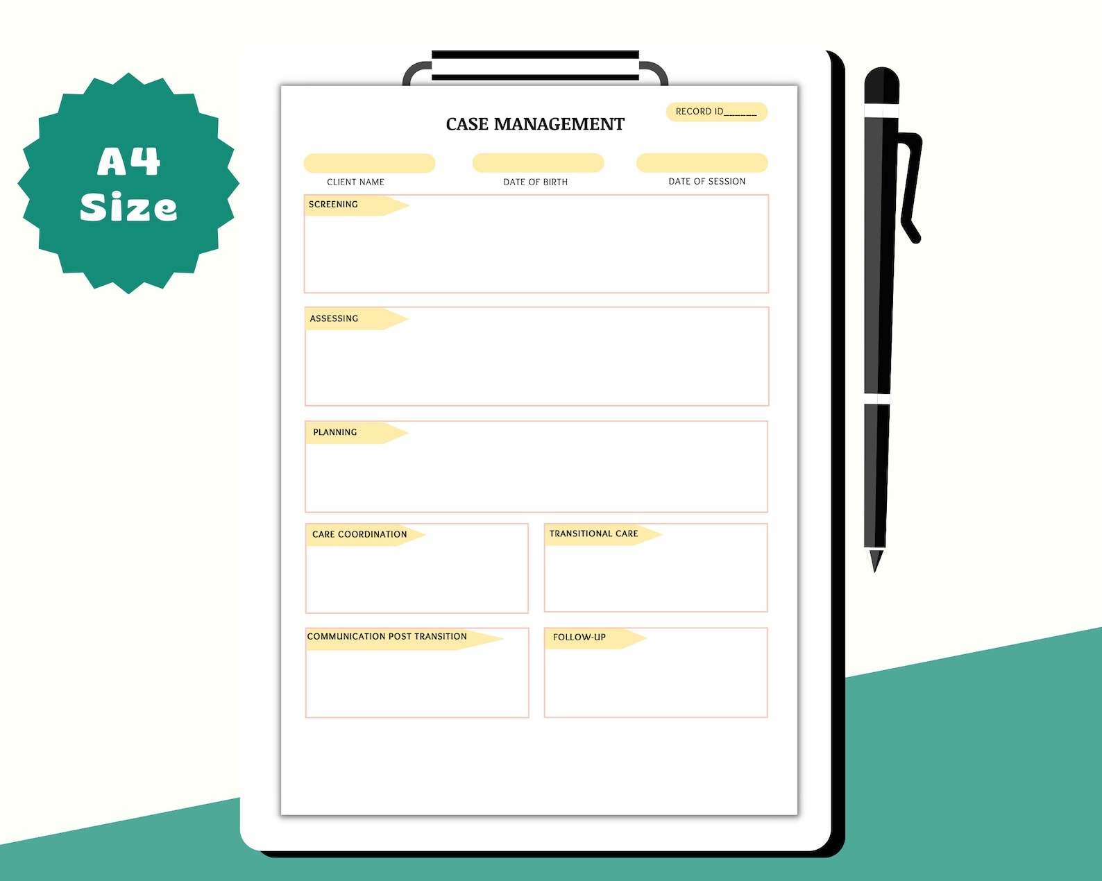 Case Manager Cheat Sheet Notes, Case Management (yellow), Paperwork ...