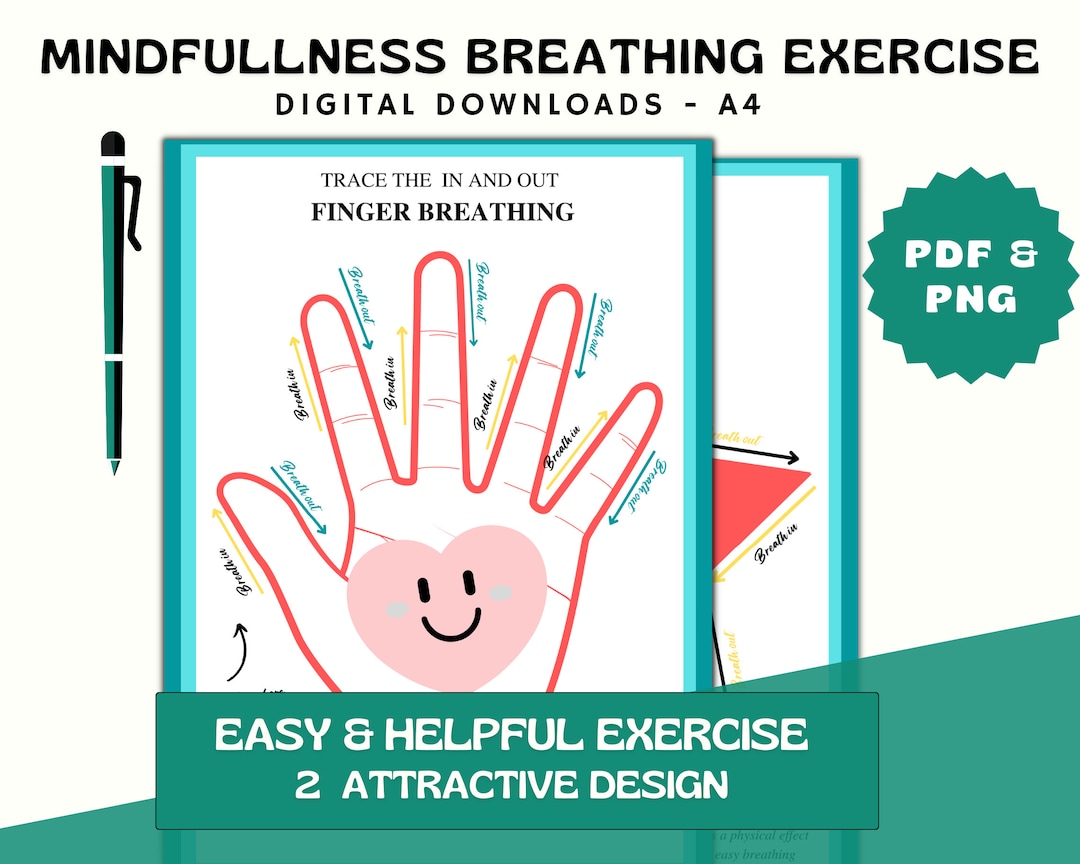 Breathing Exercise Poster Breathing Activities Template - Etsy