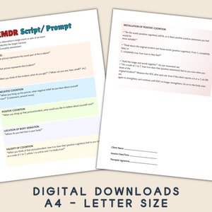 EMDR Script & Worksheet Bundle: Therapist Resources (printable PDF) - Etsy