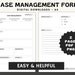Case Managment (gray), Client Case Identifier Printable Form, Legal ...
