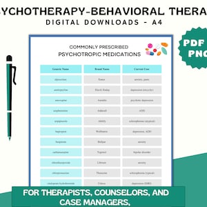 Psychotherapy Therapist's Reference Sheet, Psychotherapy Cheat Sheets ...