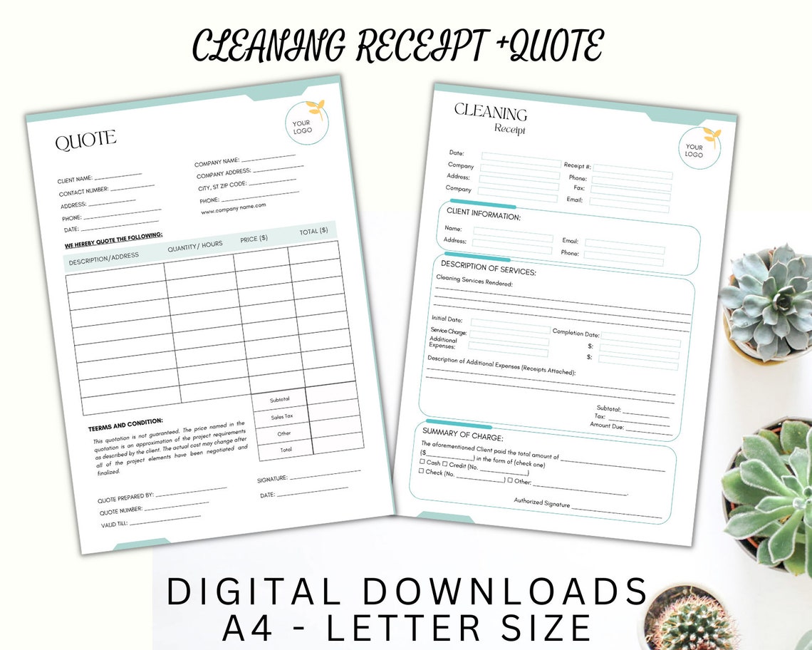 Editable Cleaning Services Contract Form BUNDLE, Pricing Guide, Price List Canva, Ideal for ...