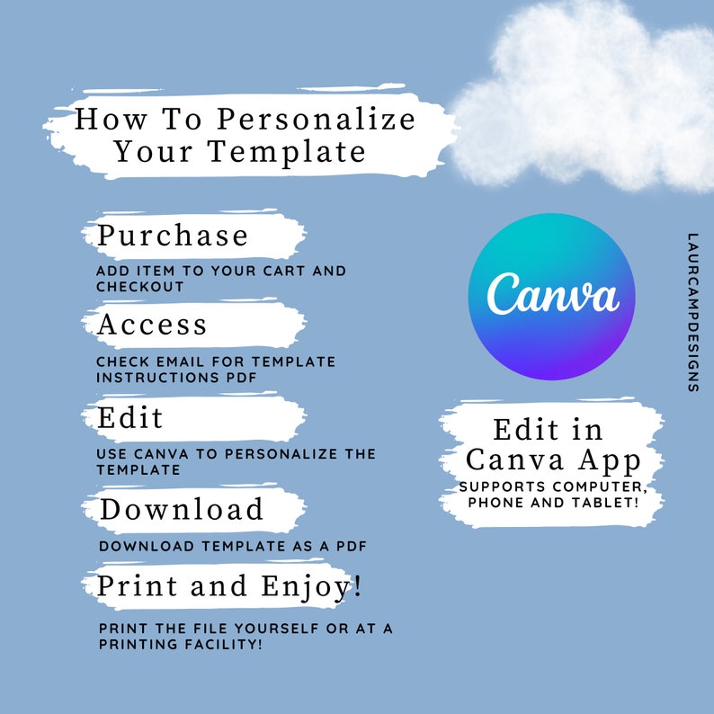 Cloud Nine Bridal Shower Games – Editable Template (digital Download ...