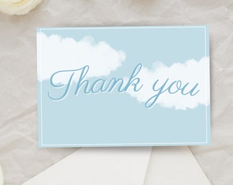 Cloud Thank You Card - Etsy