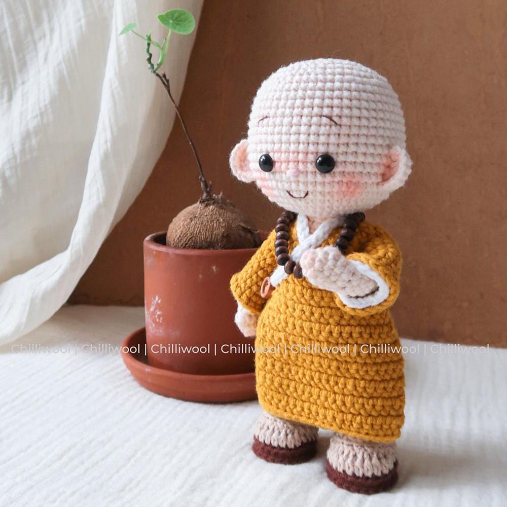 Amigurumi Pattern Novice Monk Buddhist Doll by Chilliwool Crochet ...