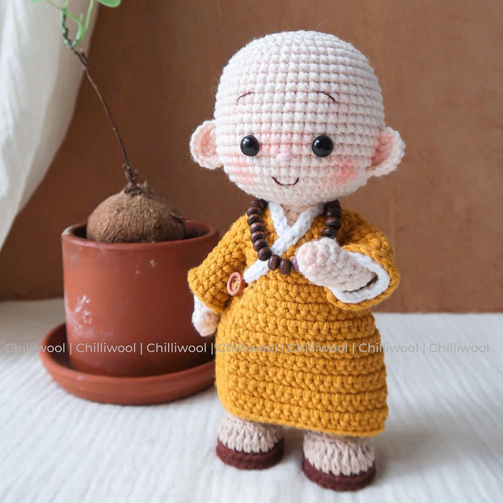 Amigurumi Pattern Novice Monk Buddhist Doll by Chilliwool Crochet (not ...