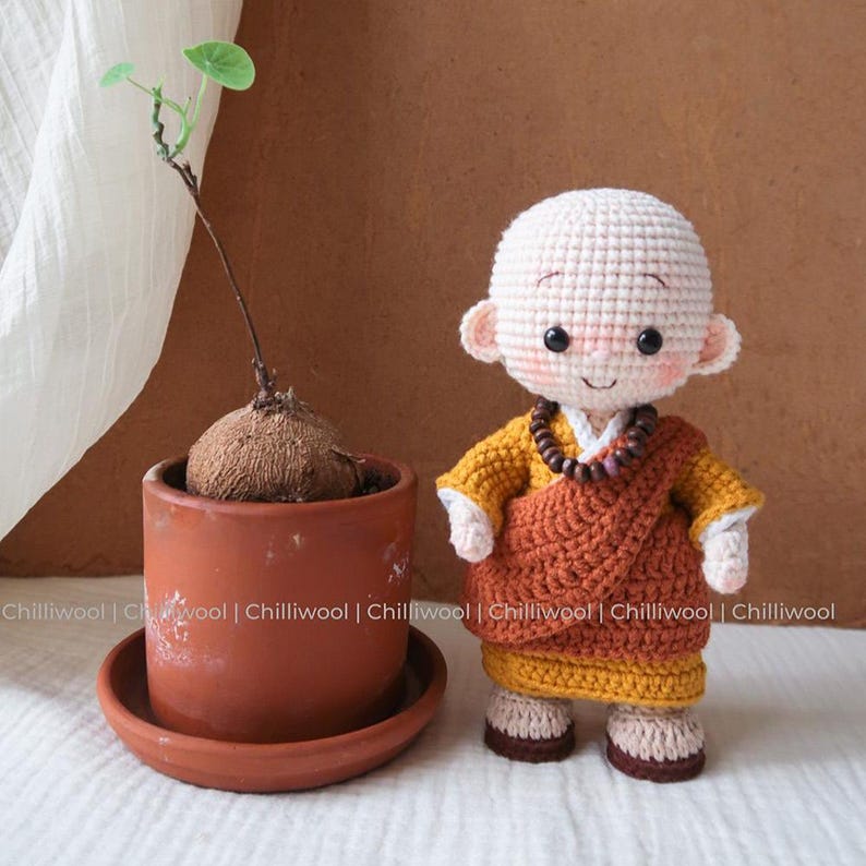 Amigurumi Pattern Novice Monk Buddhist Doll by Chilliwool Crochet (not ...